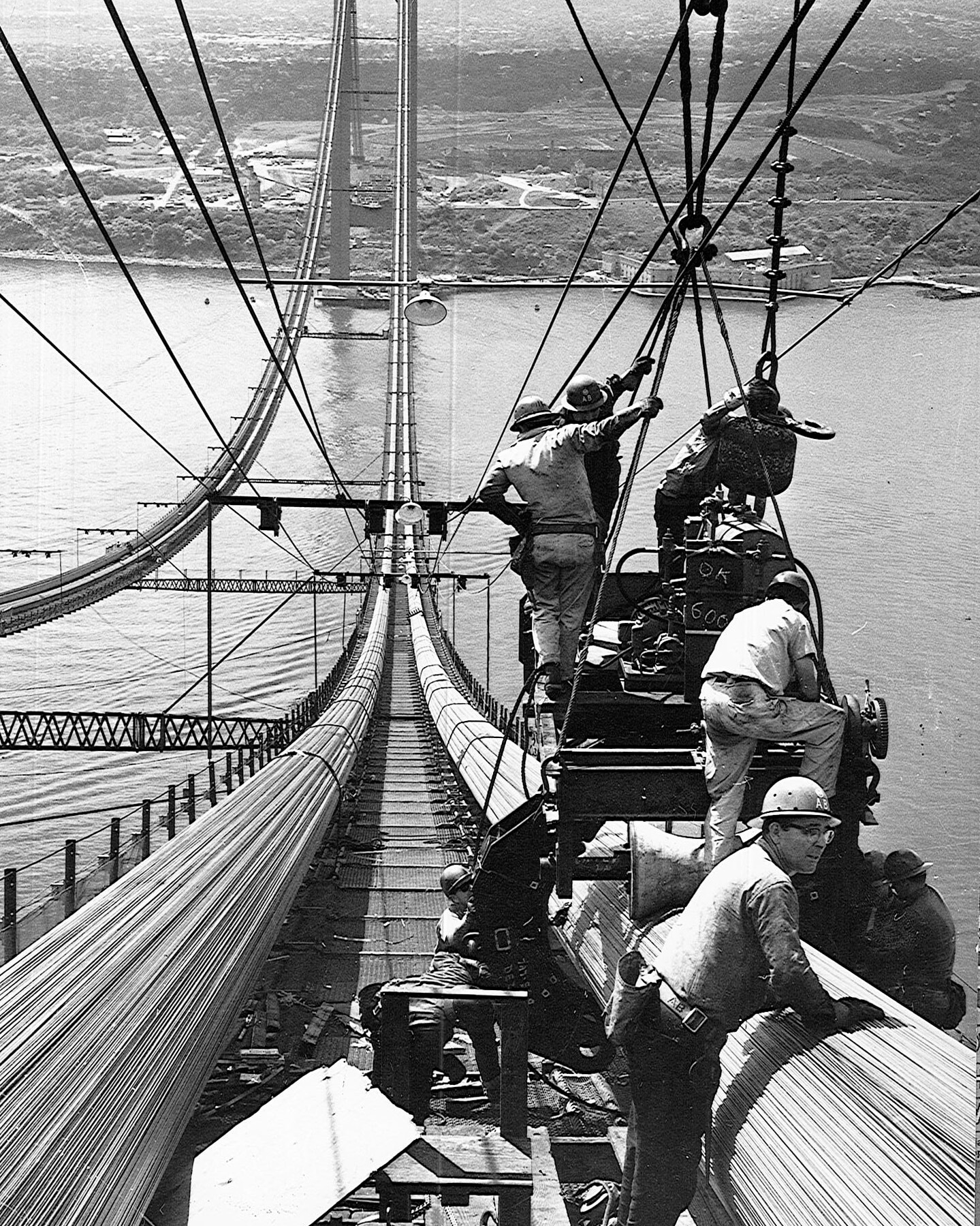 Vintage Photos Show Verrazano-Narrows Bridge Under Construction
