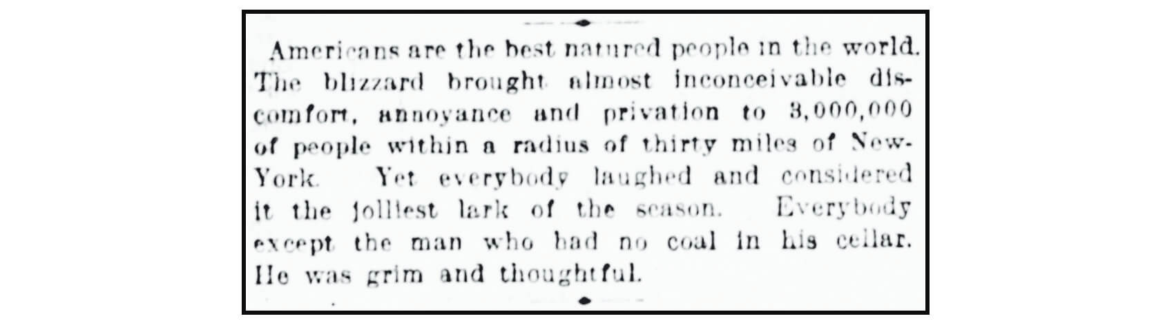 A Look Back at the Blizzard of 1888