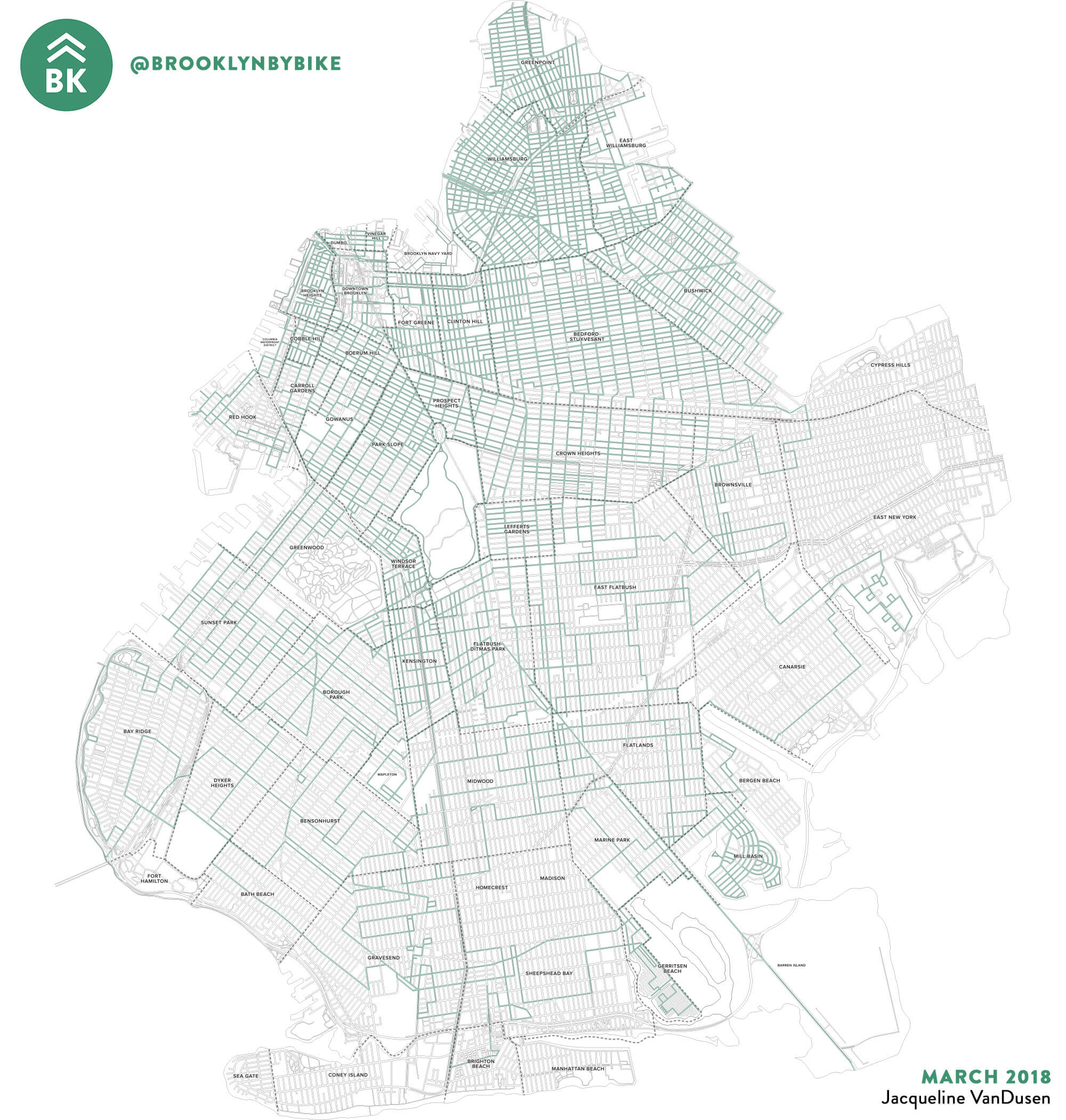 This Map Designer Will Bike Every Street in Brooklyn by 2020