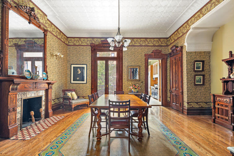 Extravagant Park Slope Neo-Grec With Walnut Trim, Mantels, Fretwork ...