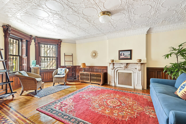 Extravagant Park Slope Neo-Grec With Walnut Trim, Mantels, Fretwork ...
