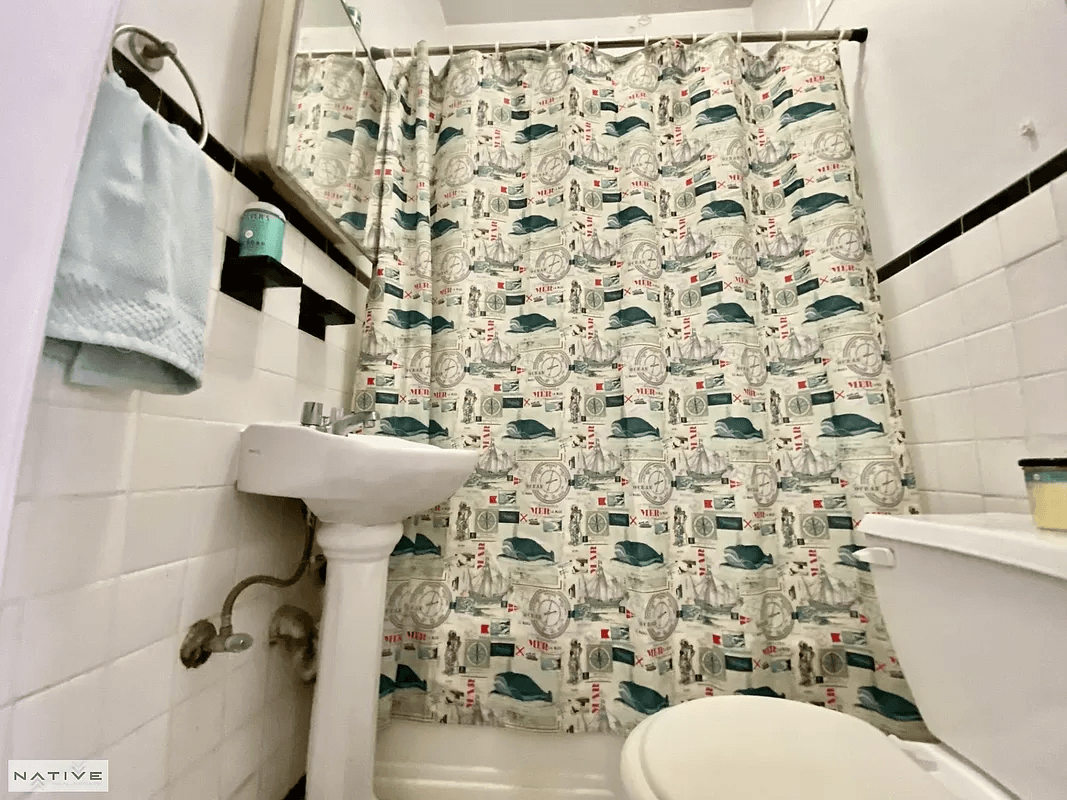 Greenpoint Railroad With Stone Mantel, Built-ins, Black and White Tile ...