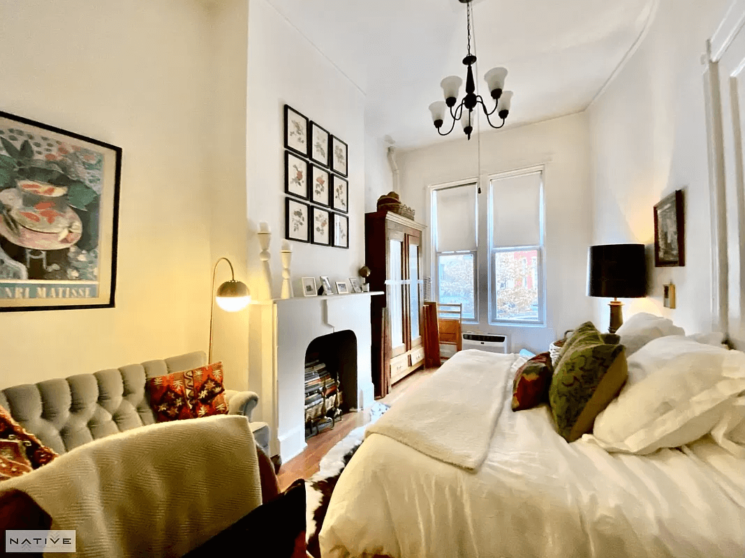 Greenpoint Railroad With Stone Mantel, Built-ins, Black and White Tile ...