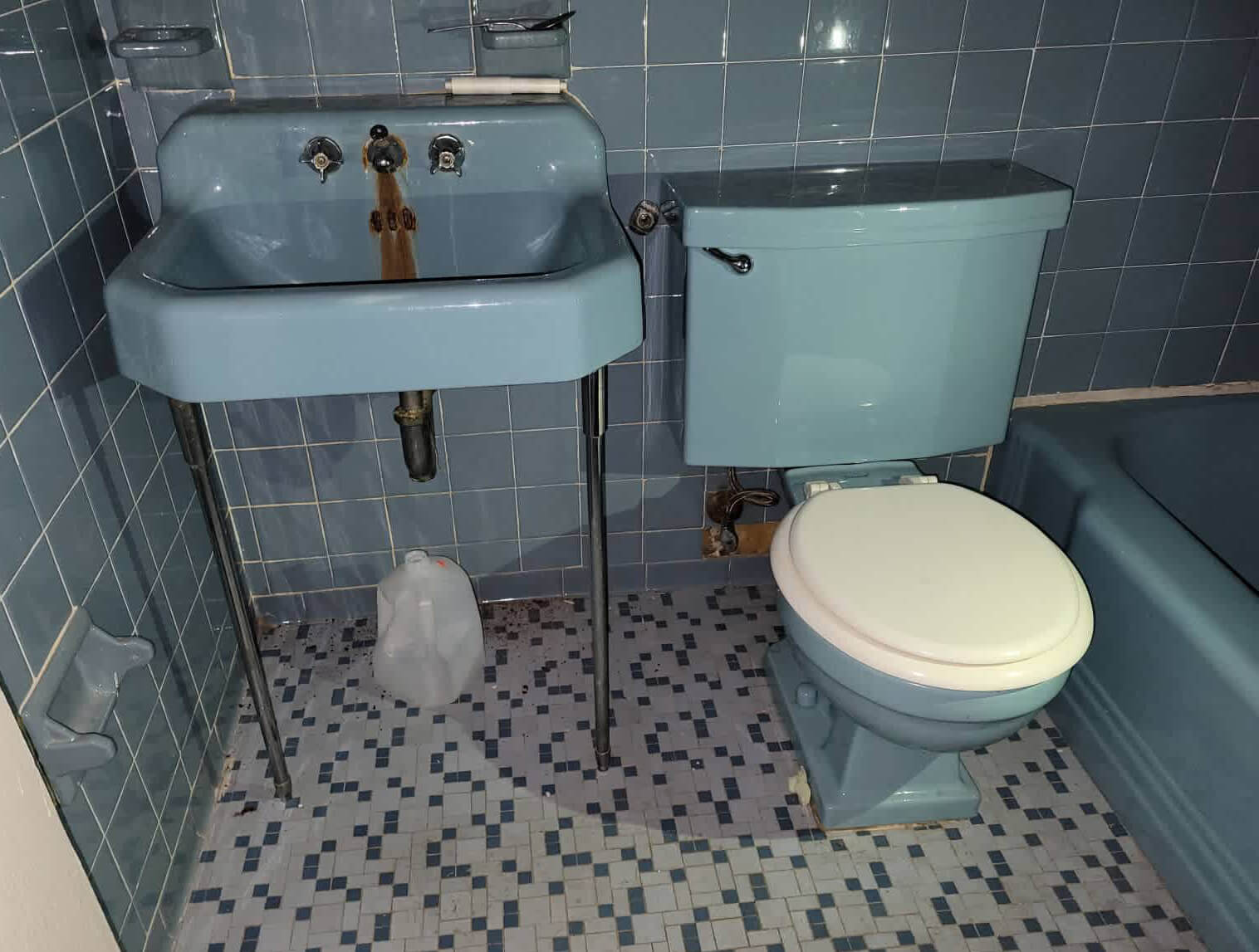 From the Forum: Free Vintage Blue Sink and Toilet
