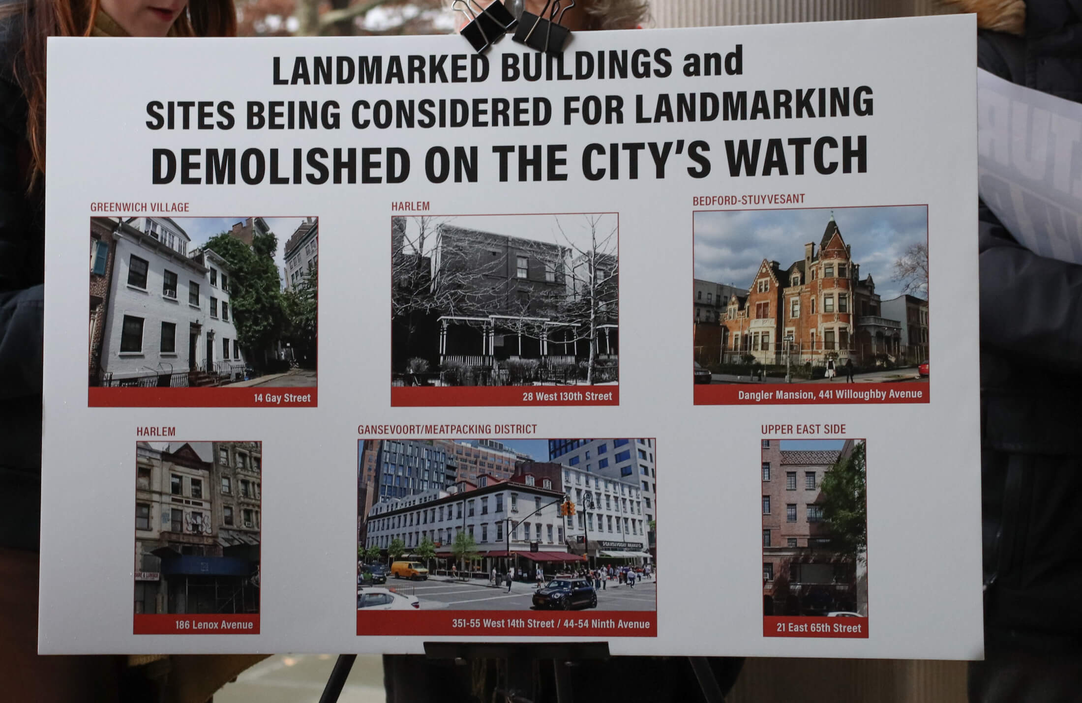 Preservationists Protest Demolition of Landmarked Buildings Across City