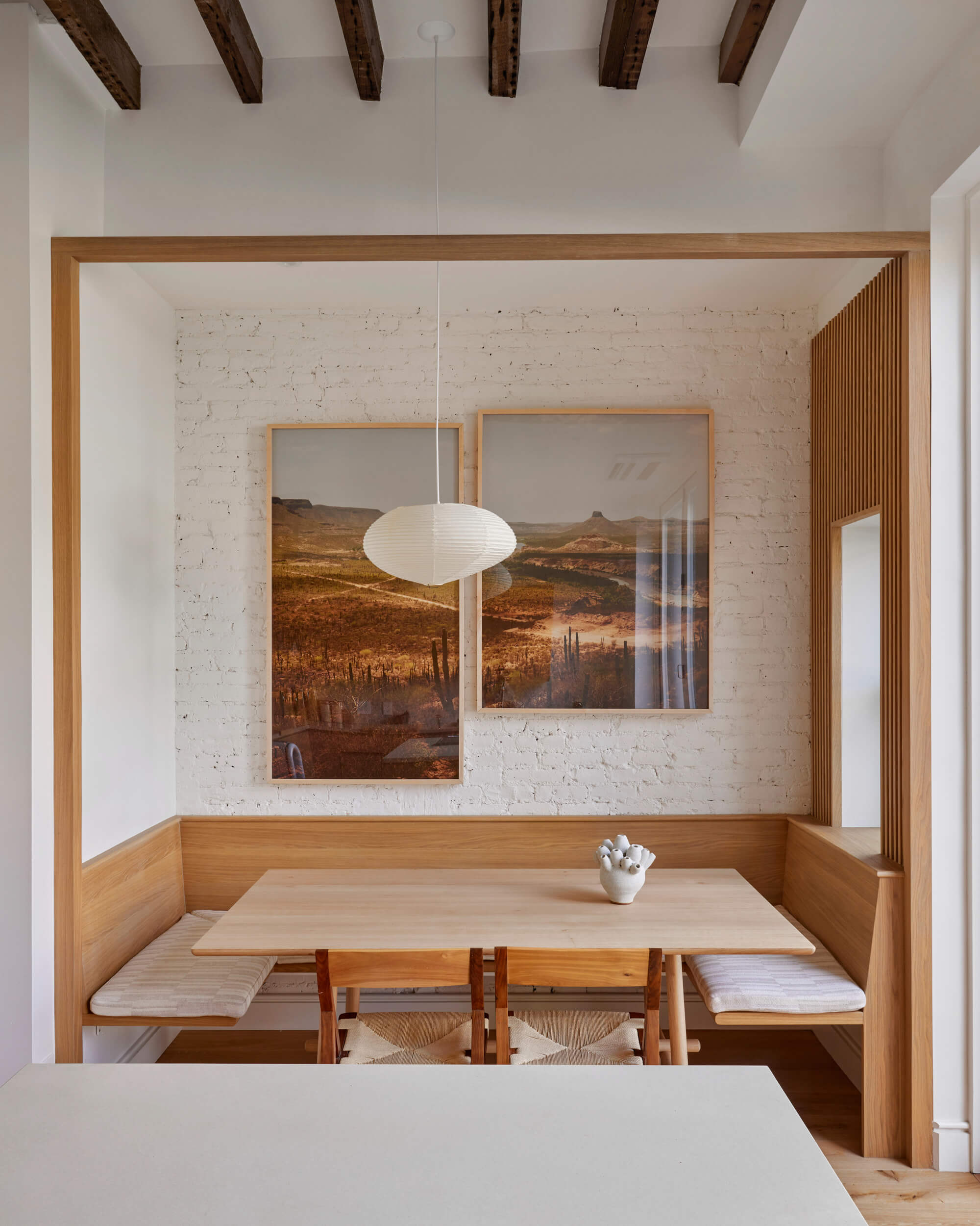 Cobble Hill Brownstone Leans Into Japanese Aesthetic With Custom Woodwork