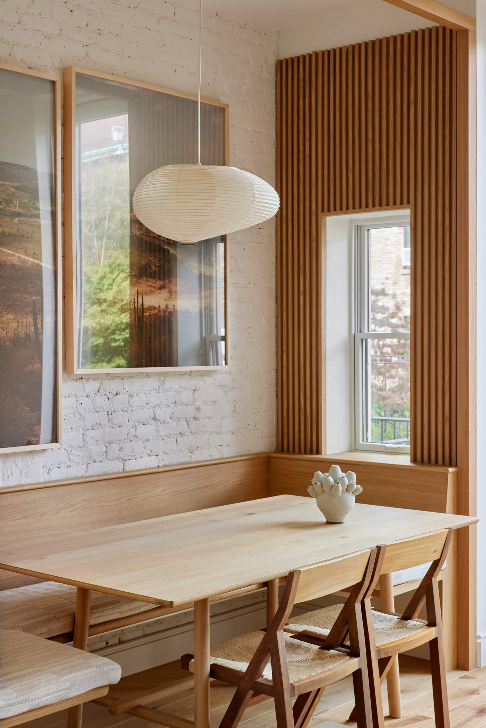 Cobble Hill Brownstone Leans Into Japanese Aesthetic With Custom Woodwork