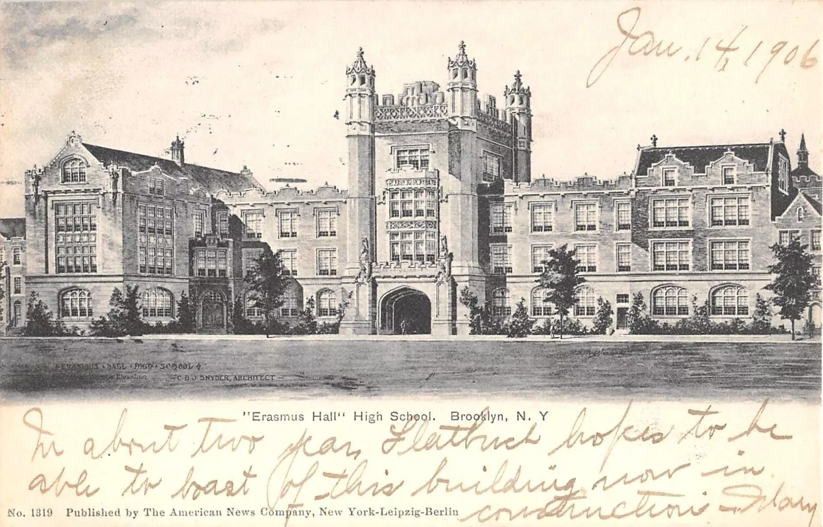 The Birth of Flatbush’s Erasmus Hall Academy and High School